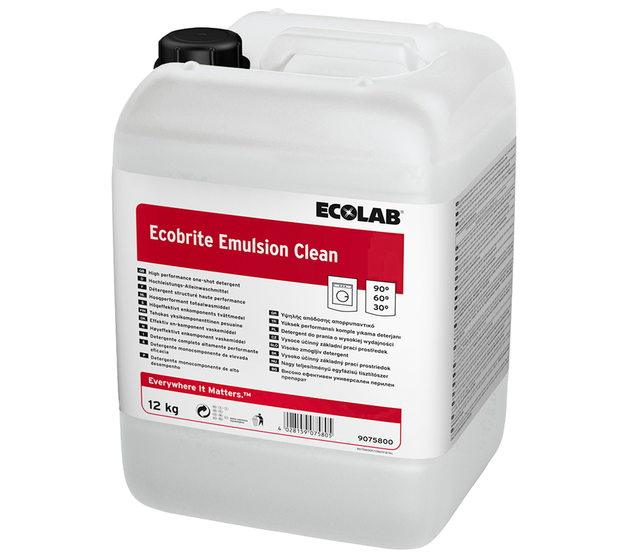 Ecolab Ecobrite Emulsion Clean 12 kg. - Tøyvask / vaskepulver - NOWAS AS